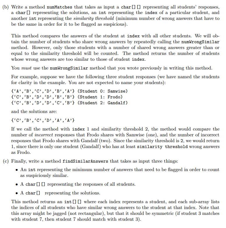 Solved Question 2: Cheating in Exams (45 points) For this | Chegg.com