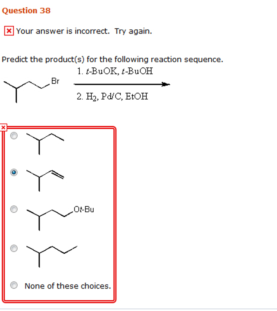 Solved Predict the product(s) for the following reaction | Chegg.com