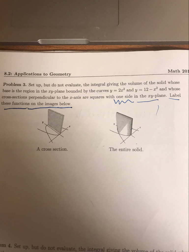 Solved Math 201 8.2: Applications to Geometry Problem 3. Set | Chegg.com