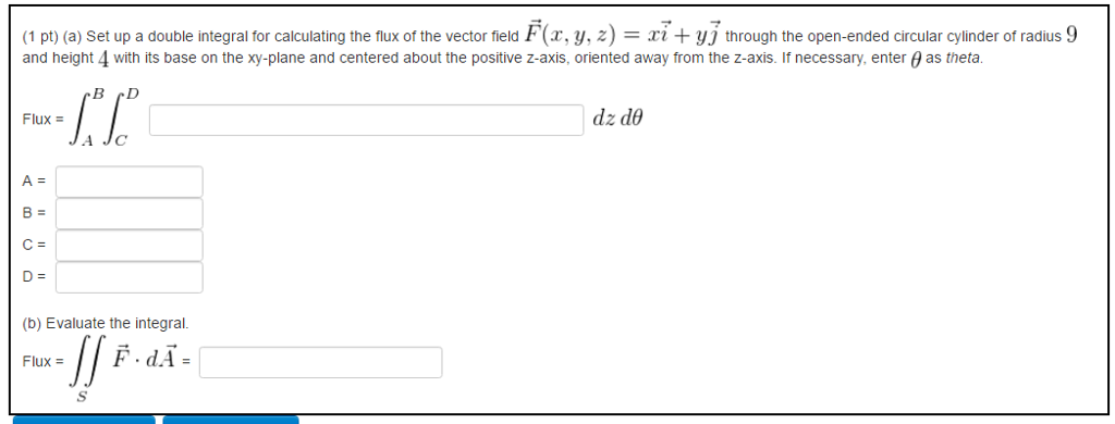 Solved Set up a double integral for calculating the flux of | Chegg.com
