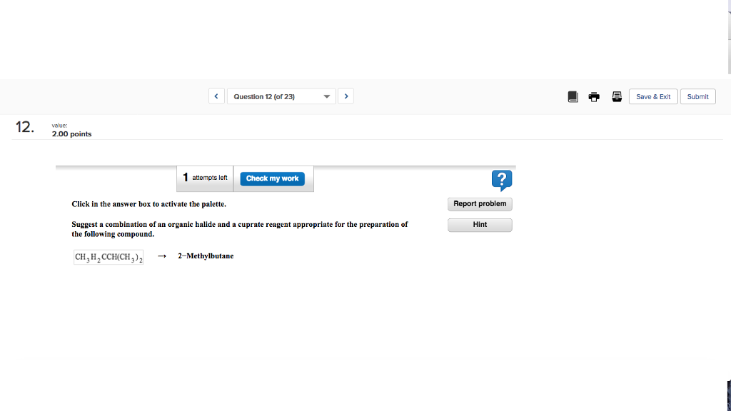 Solved | Submit Question 12 (of 23) Save & Exit 12. 20 | Chegg.com