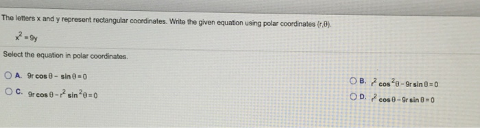 Solved The letters x and y represent rectangular | Chegg.com