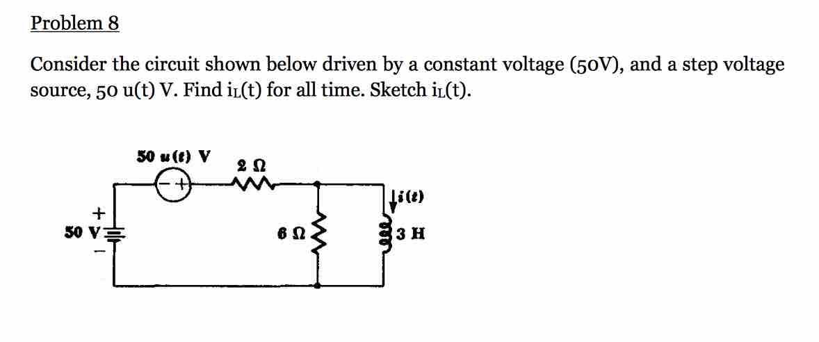 Solved Consider the circuit shown below driven by a constant | Chegg.com