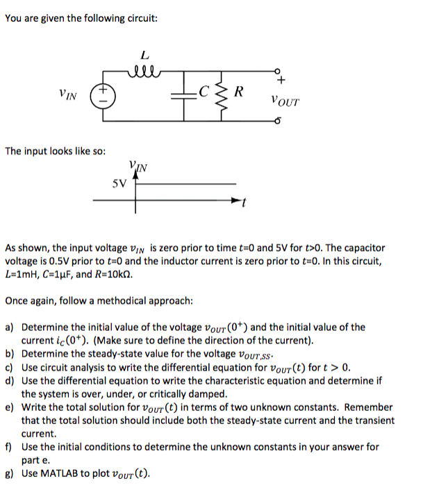 Solved You are given the following circuit: OUT The input | Chegg.com
