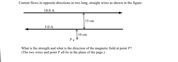Solved Current flows in opposite directions in two long, | Chegg.com