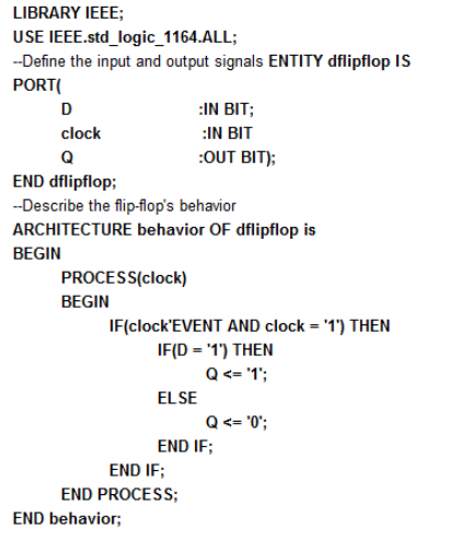 Solved LIBRARY IEEE; USE IEEE.std_logic_1164.ALL; --Define | Chegg.com