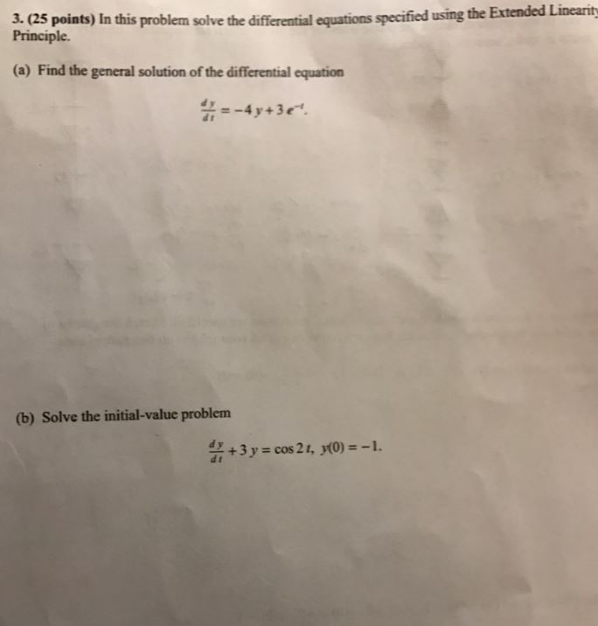 Solved In this problem solve the differential equations | Chegg.com