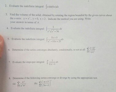 Solved Evaluate the indefinite integral integral x sin (6x) | Chegg.com