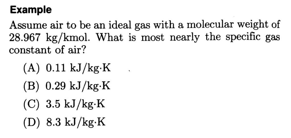 Solved Example Assume air to be an ideal gas with a | Chegg.com