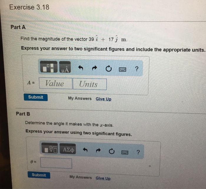Solved Find the magnitude of the vector 39 i + 17 j m. | Chegg.com