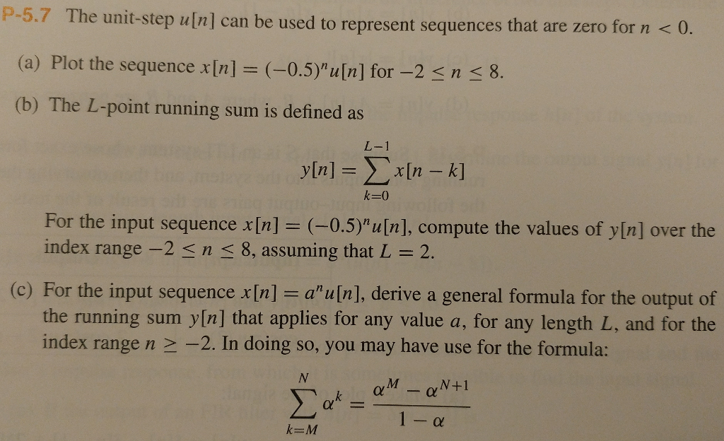 Solved The Unit Step U N Can Be Used To Represent 