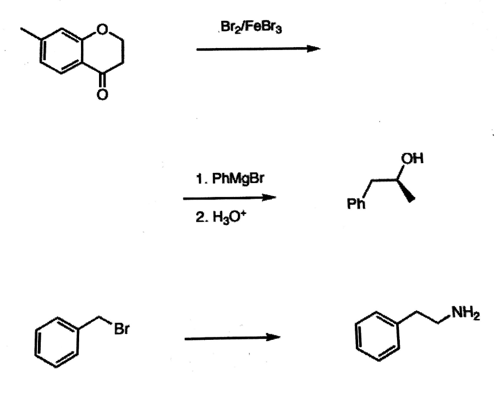 Solved Br2/FeBr3 OH 1. PhMgBr Ph 2. H30* NH2 Br | Chegg.com