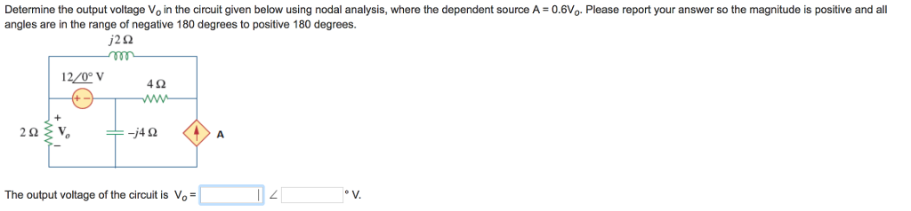 Solved Determine The Output Voltage Vo In The Circuit Given