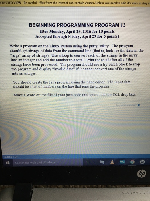 Solved Write a program on the Linux system using the putty | Chegg.com