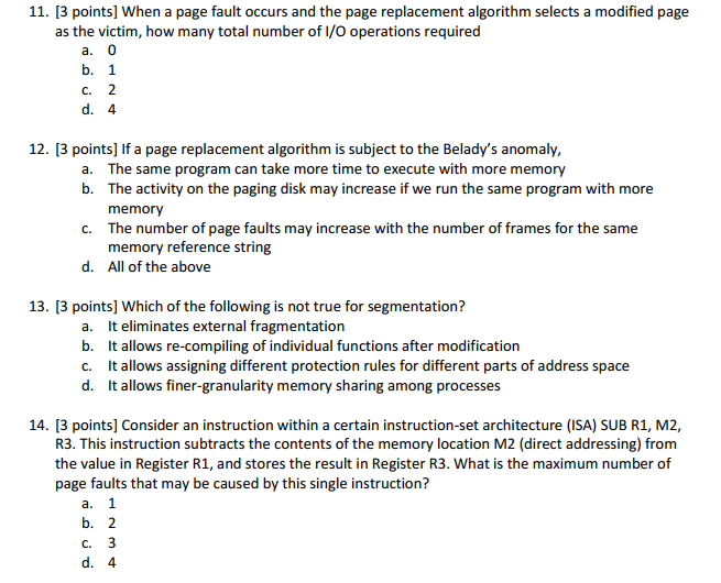 Solved Preparing for the final, if you could explain briefly | Chegg.com