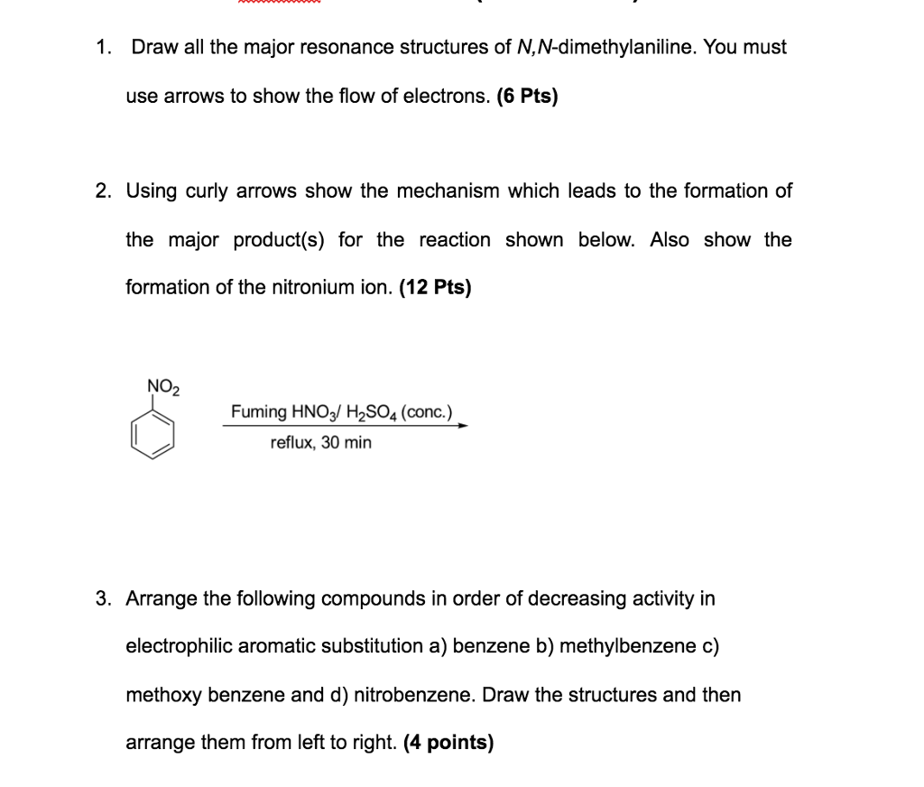 Solved Draw all the major resonance structures of N, | Chegg.com