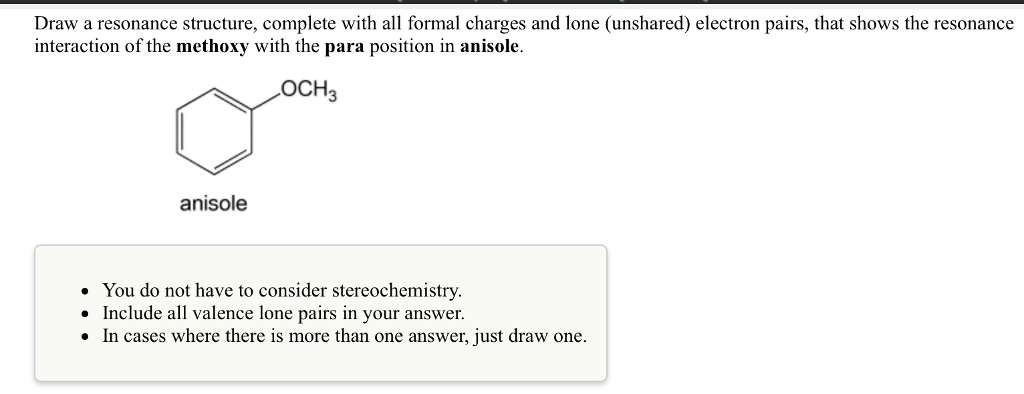Solved Draw a resonance structure, complete with all formal | Chegg.com