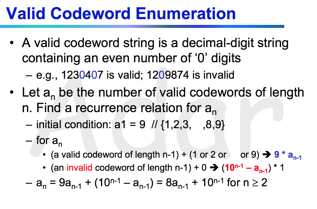Solved How did we get the invalid codeword formula ? Why | Chegg.com