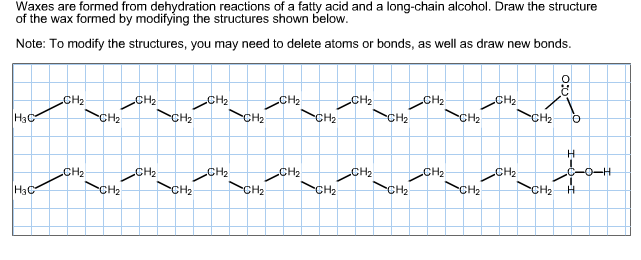 Solved Waxes are formed from dehydration reactions of a | Chegg.com