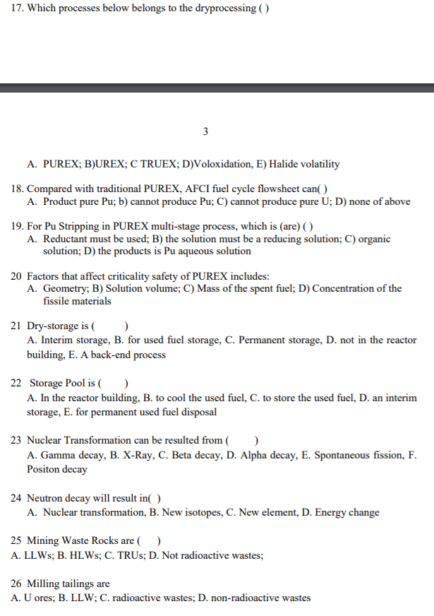 Solved 17. Which processes below belongs to the | Chegg.com