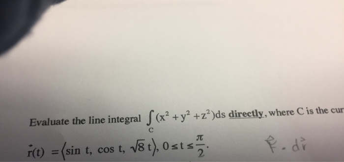 Solved Evaluate the line integral integral_C (x^2 + y^2 + | Chegg.com