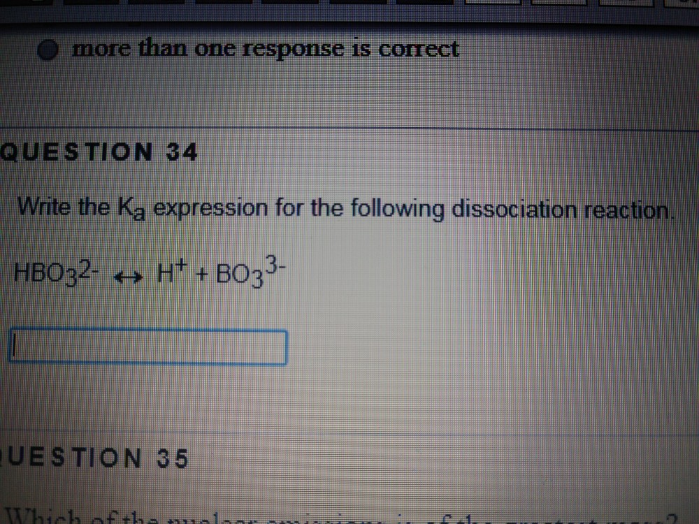 Solved O more than one response is correct QUES TION 34 | Chegg.com
