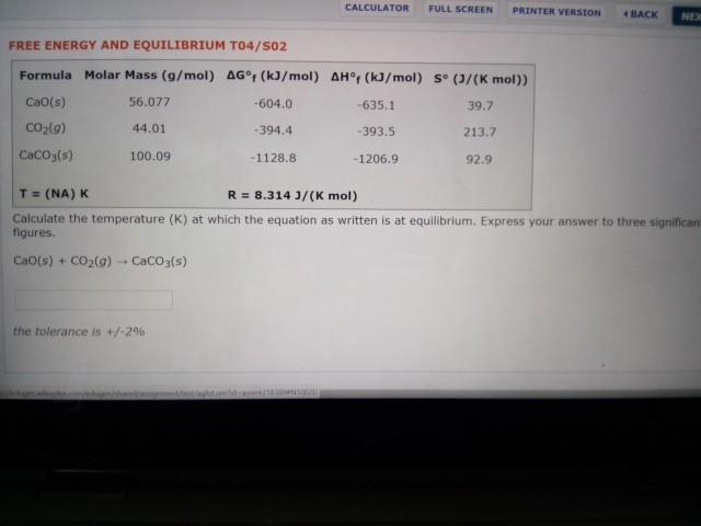 Solved CALCULATOR FULL SCREEN PRINTER VERSION BACK FREE | Chegg.com