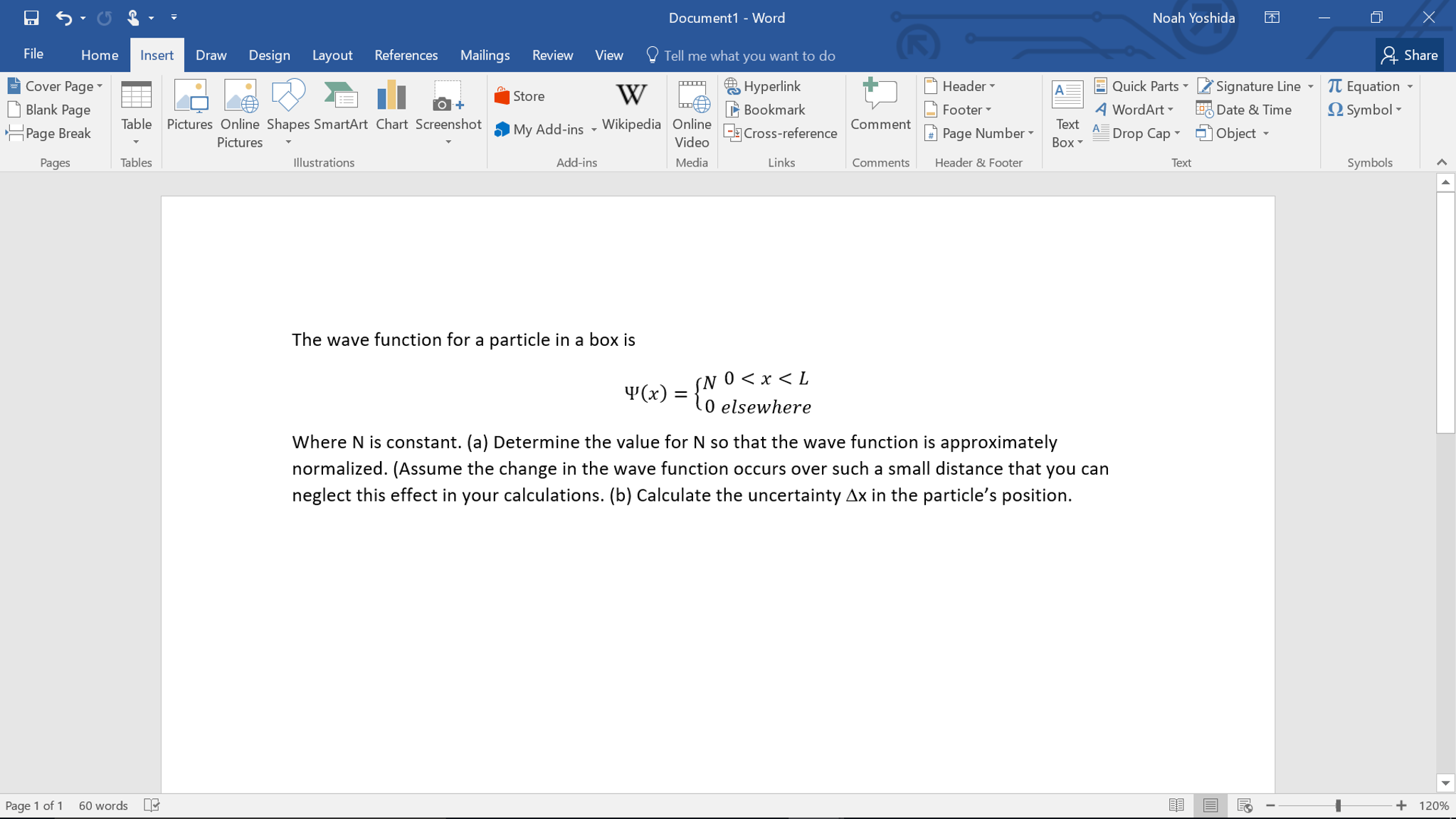 Solved The wave function for a particle in a box is psi(x) | Chegg.com