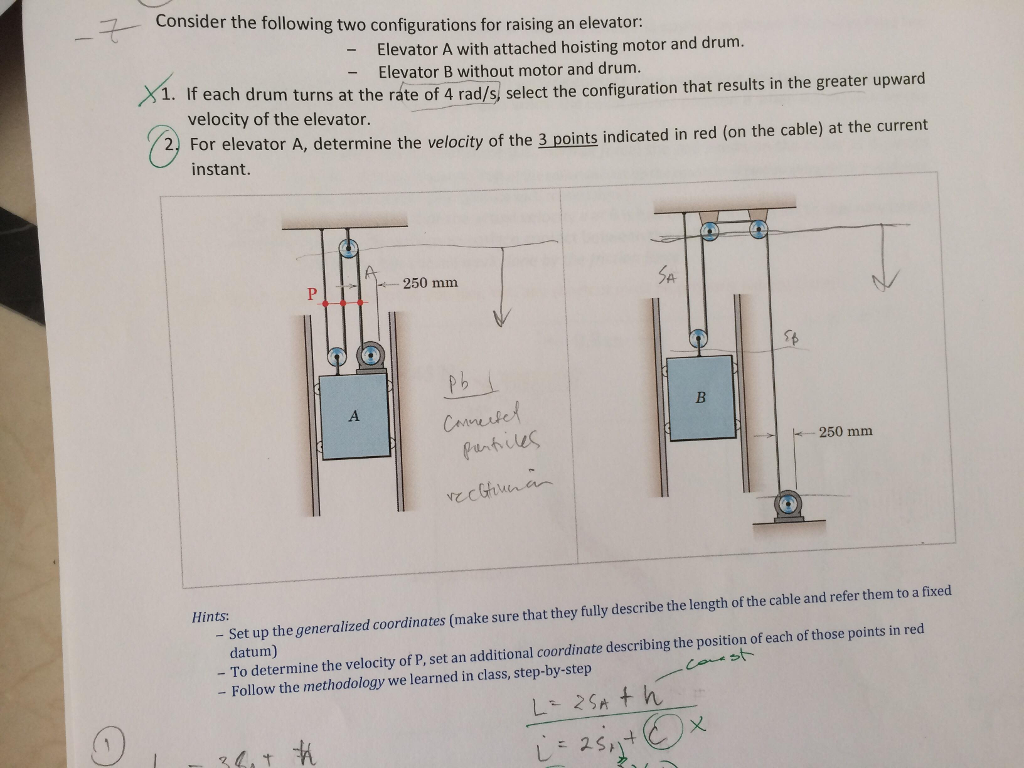 Solved Consider te following two configurations for raising | Chegg.com