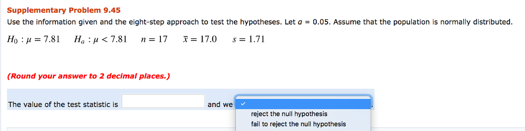Solved Supplementary Problem 9.44 Use the information given | Chegg.com