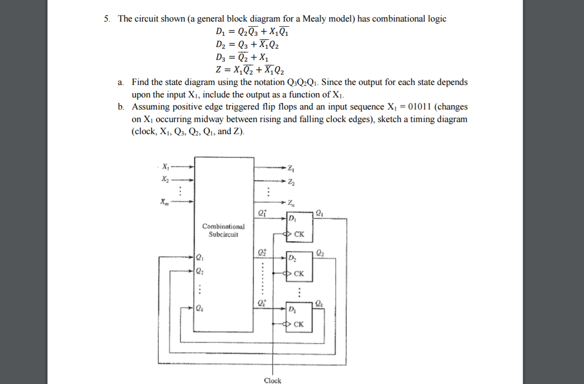 Solved The circuit shown (a general block diagram for a | Chegg.com