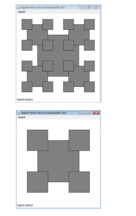 Solved Write a program that uses recursion to draw squares: | Chegg.com