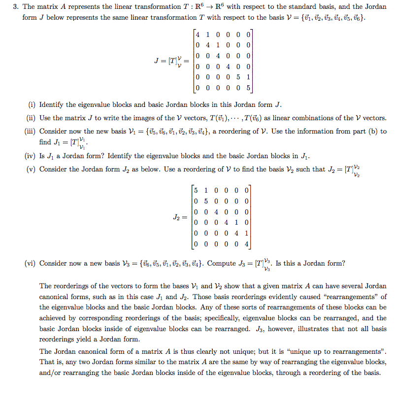 Solved The matrix A represents the linear transformation T: | Chegg.com