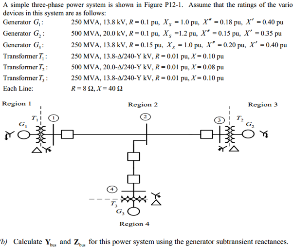 Solved A simple three-phase power system is shown in Figure | Chegg.com