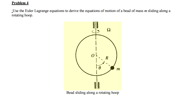 Solved Use the Euler Lagrange equations to derive the | Chegg.com