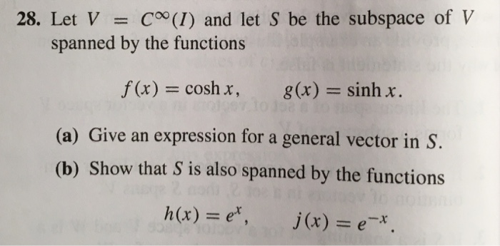 Solved Let V = C^infinity (I) and let S be the subspace of V | Chegg.com