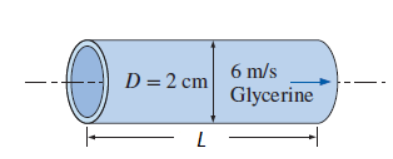 Solved Consider the fully developed flow of glycerin at 40°C | Chegg.com