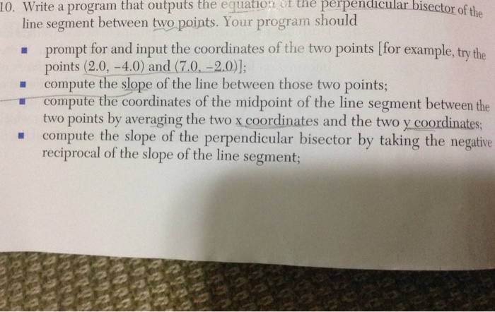 Write A Program That Outputs The Equation Of The
