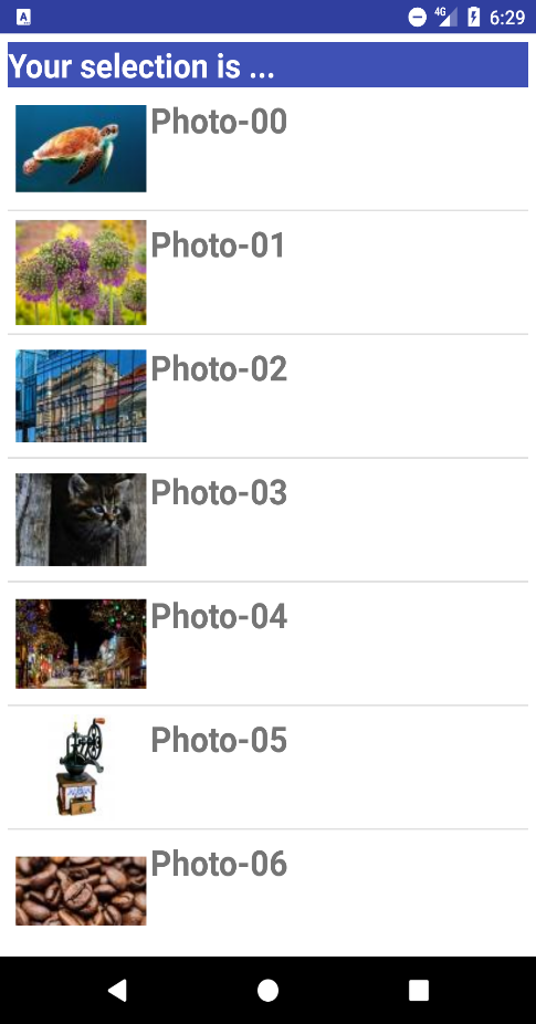 Solved Create an app that display images in thumbnail and | Chegg.com