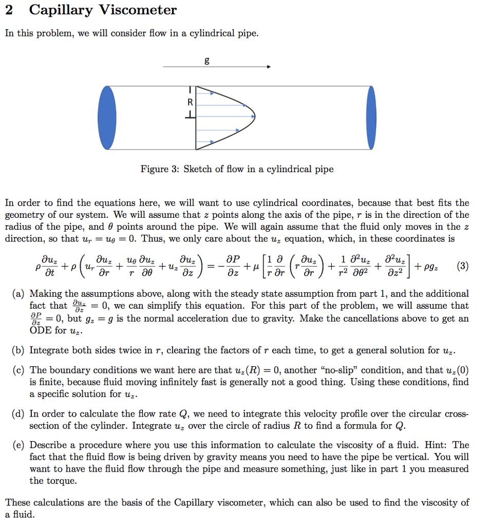 Solved In this problem, we will consider flow in a | Chegg.com