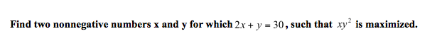 Solved Find two nonnegative numbers x and y for which | Chegg.com