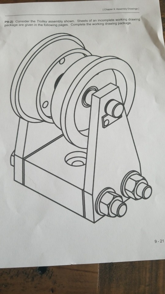I Chapter 9 Assembly Drawings P9-2) Consider the | Chegg.com