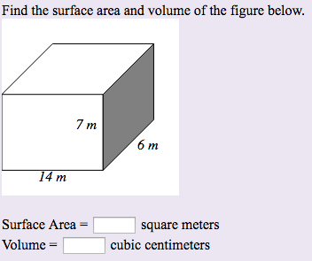 Solved Find the surface area and volume of the figure below. | Chegg.com