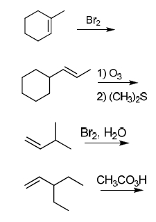 Solved Br2 2) (CH32S Br2, H20 CH3CO3H | Chegg.com