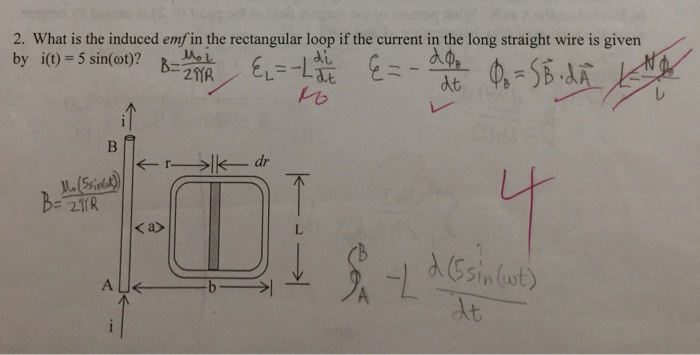 Solved What is the induced emf in the rectangular loop if | Chegg.com