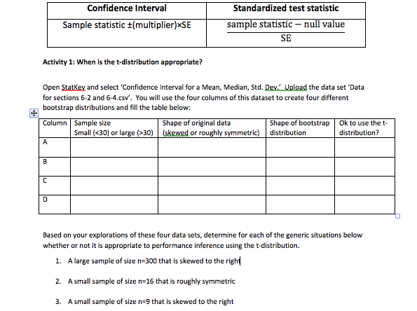 Standardized test statistic sample statistic - null | Chegg.com