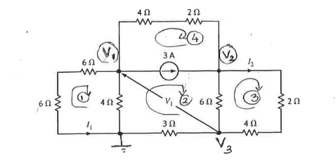 Solved Find I1, I2 and V1 using loop analysis. (Use the loop | Chegg.com