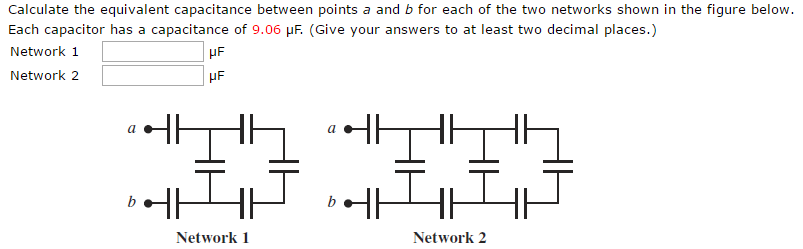 Solved Calculate the equivalent capacitance between points a | Chegg.com