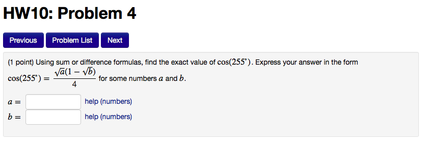 Solved Using sum or difference formulas, find the exact | Chegg.com