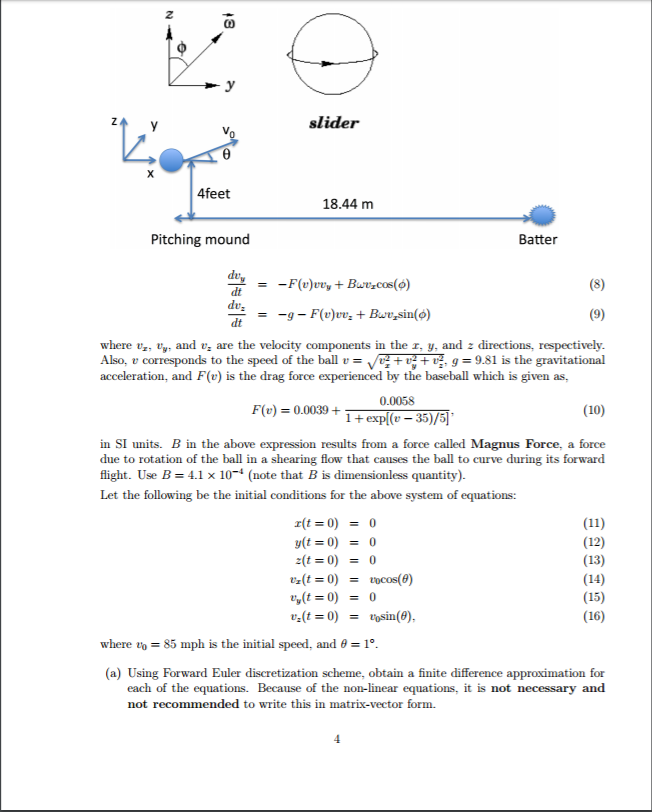 3. Baseball dynamics depends on the ball's seam, the | Chegg.com